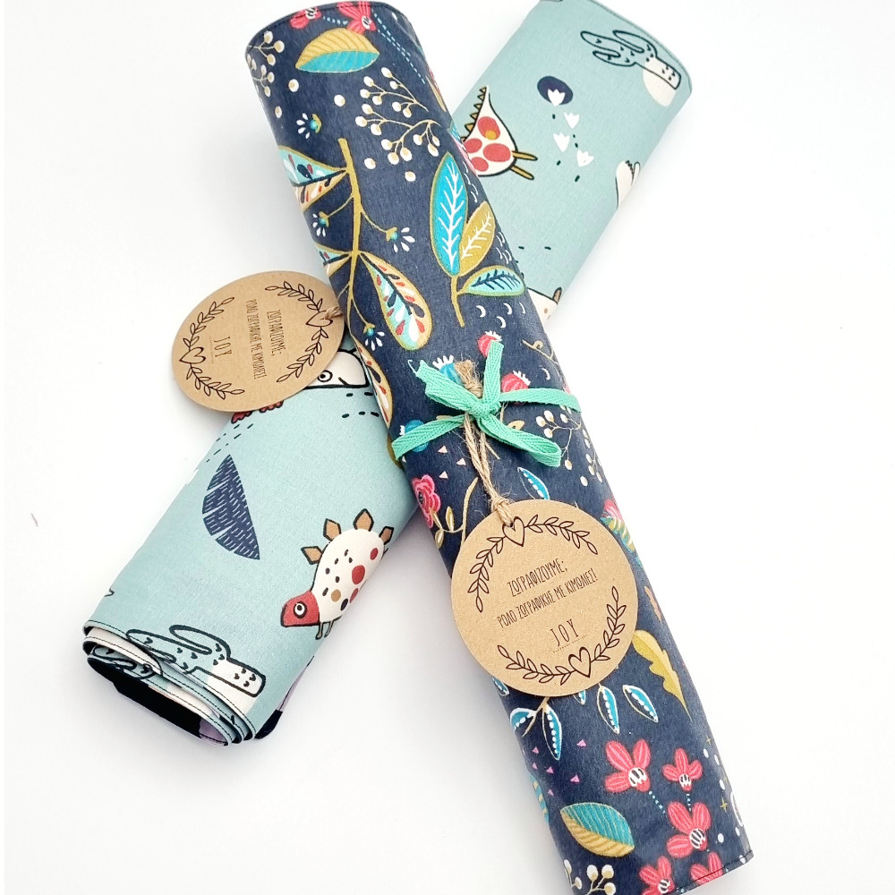 ΡΟΛΟ ΜΑΥΡΟΠΙΝΑΚΑ ΜΕ ΚΙΜΩΛΙΕΣ – FLORAL - JOY Handmade Boutique